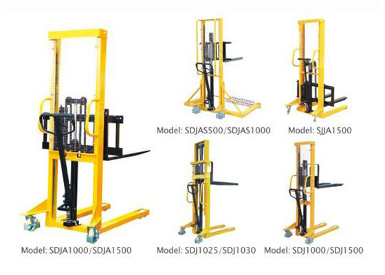 Flexible Manual Hydraulic Stacker , Manual Stacker Pallet Truck 1235mm ...