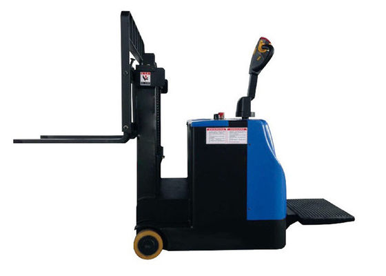 12V Electric Pallet Stacker 1000kg , Mechanical Steering Small Turning ...