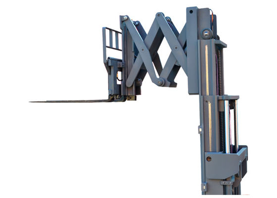 Double Scissor Forks Narrow Aisle Truck , 1600kg Reach Truck Forklift