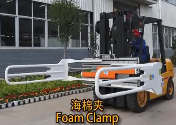 900kg 1000kg Capacity Foam Clamp Forklift Attachments Self Lubricating ...