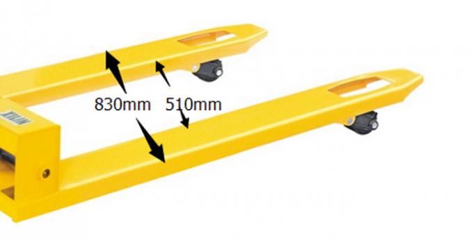 Yellow 1500kg Extra Wide Pallet Truck , Extra Wide Pallet Jack Lightweight